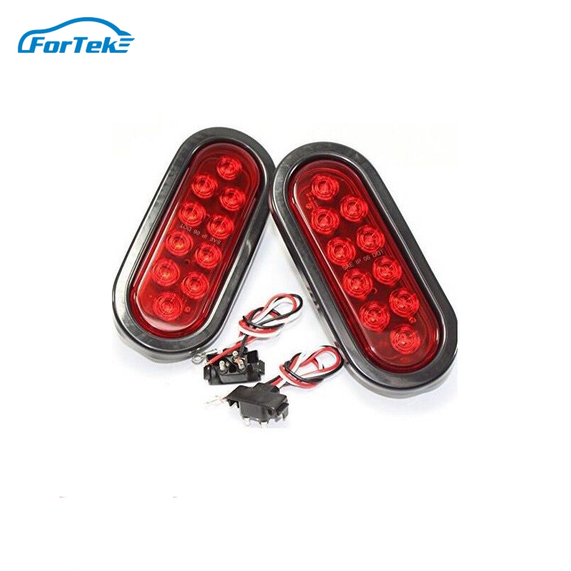 Fortek Electronics | L2313 6 Inch Oval 10 LED Truck Tail Light 12V
