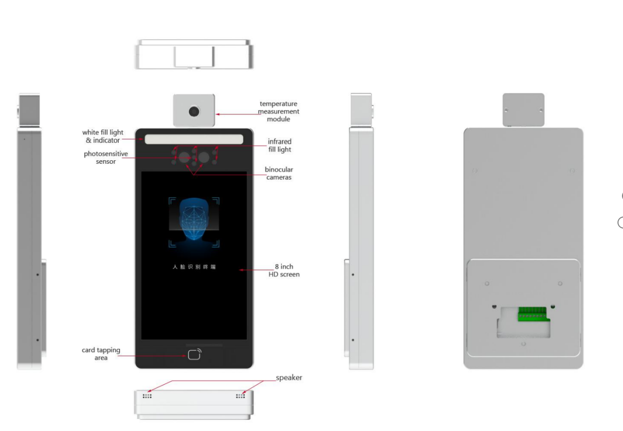 Ray China | RAY-AC10-T Temperature Measurement Access Control Terminal