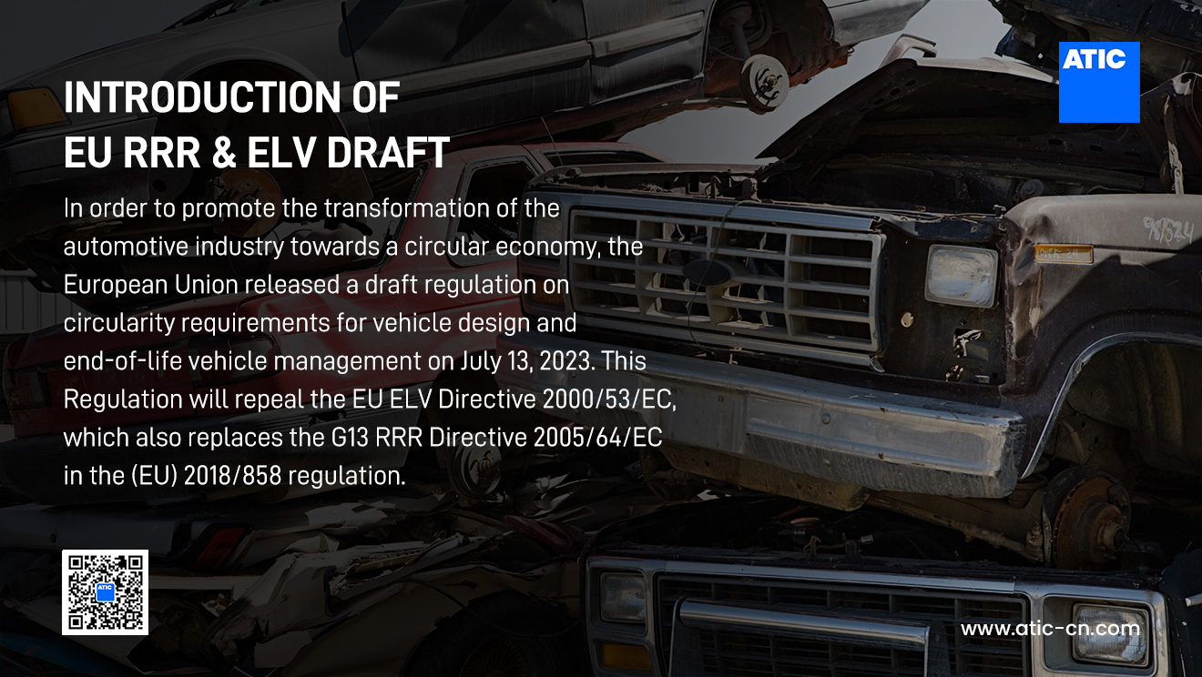 INTRODUCTION OF EU RRR & ELV DRAFT