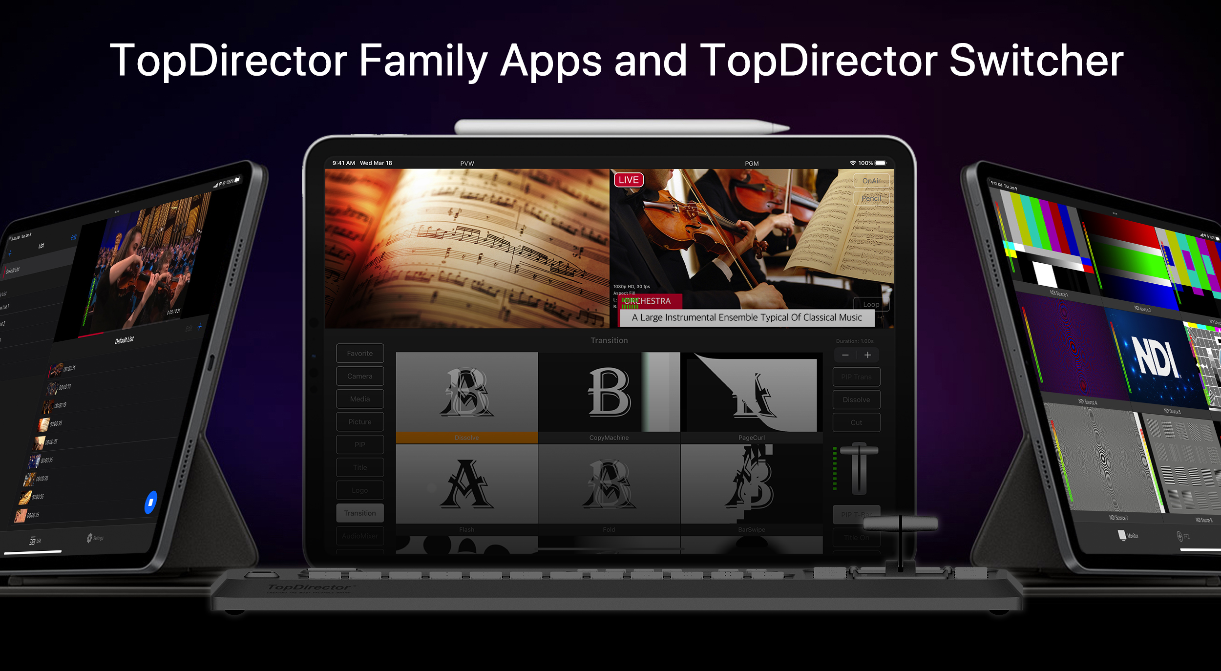TopDirector Live Production for NDI on iOS & iPasOS