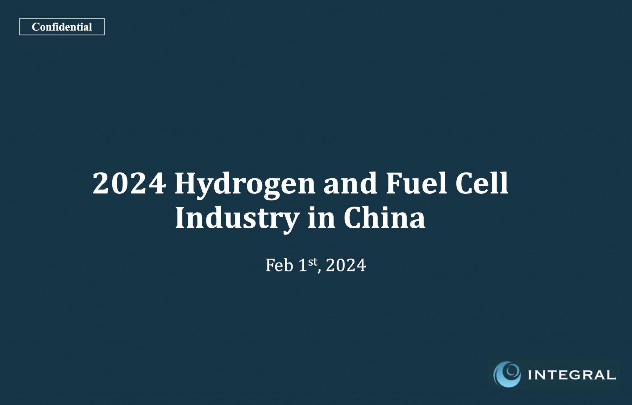 Hydrogen and Fuel Cell Industry in China (2024)