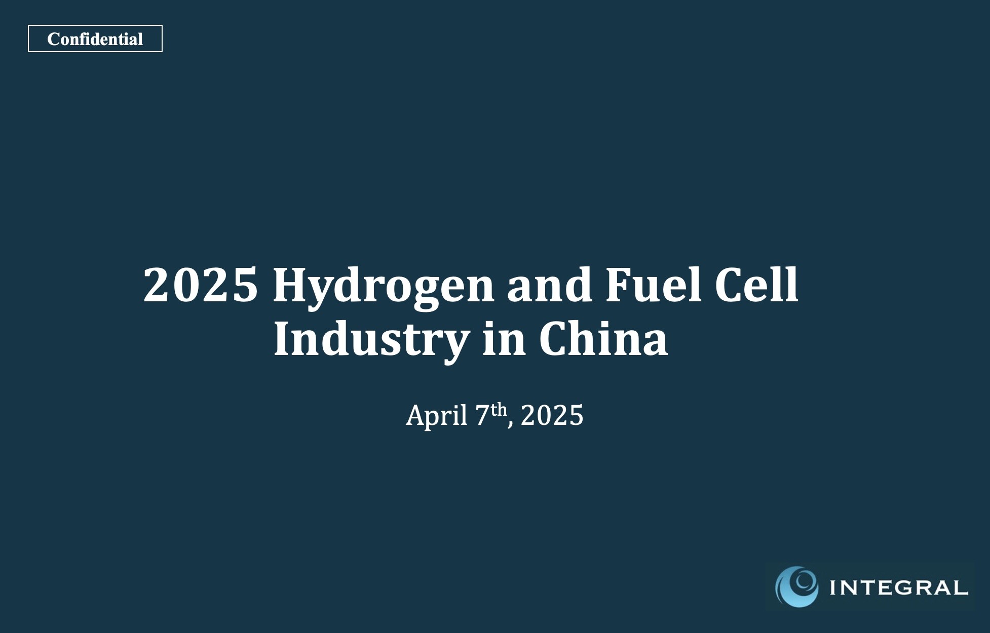 Hydrogen and Fuel Cell Industry in China (2025)