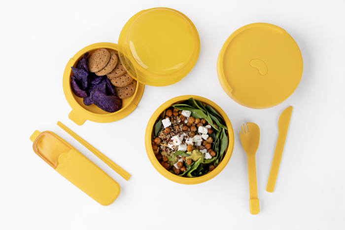 Overall | beanto - Beanto Cutlery Set with Strap - Sunshine Yellow